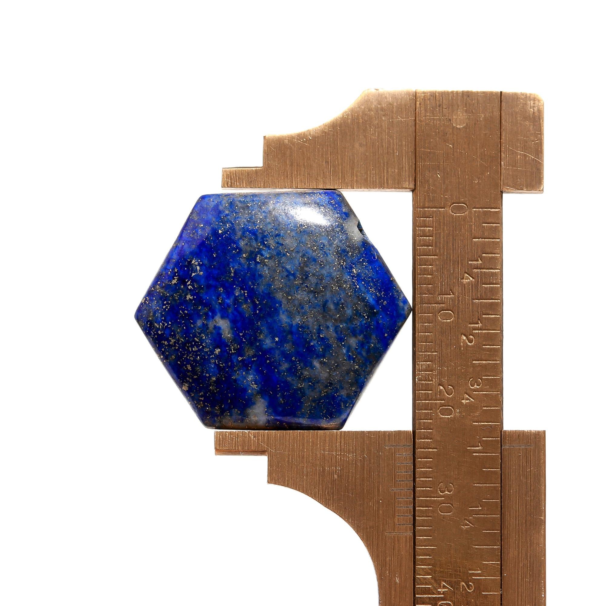 Lapis Lazuli Blue Hexagon Faceted Natural 18 MM Stone – Victorygemsandbeads