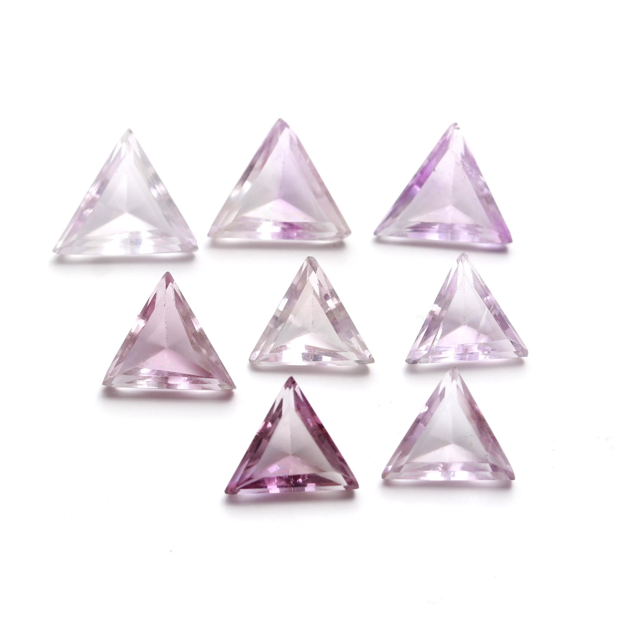 Ametrine Purple Triangle Carving Natural 10 MM Stone – Victorygemsandbeads